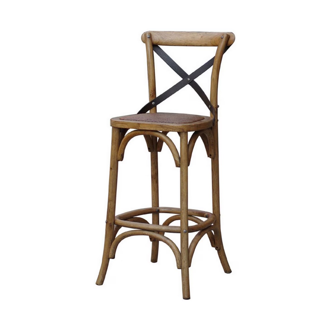 Cross Back Oak Barstool | Urbano Interiors