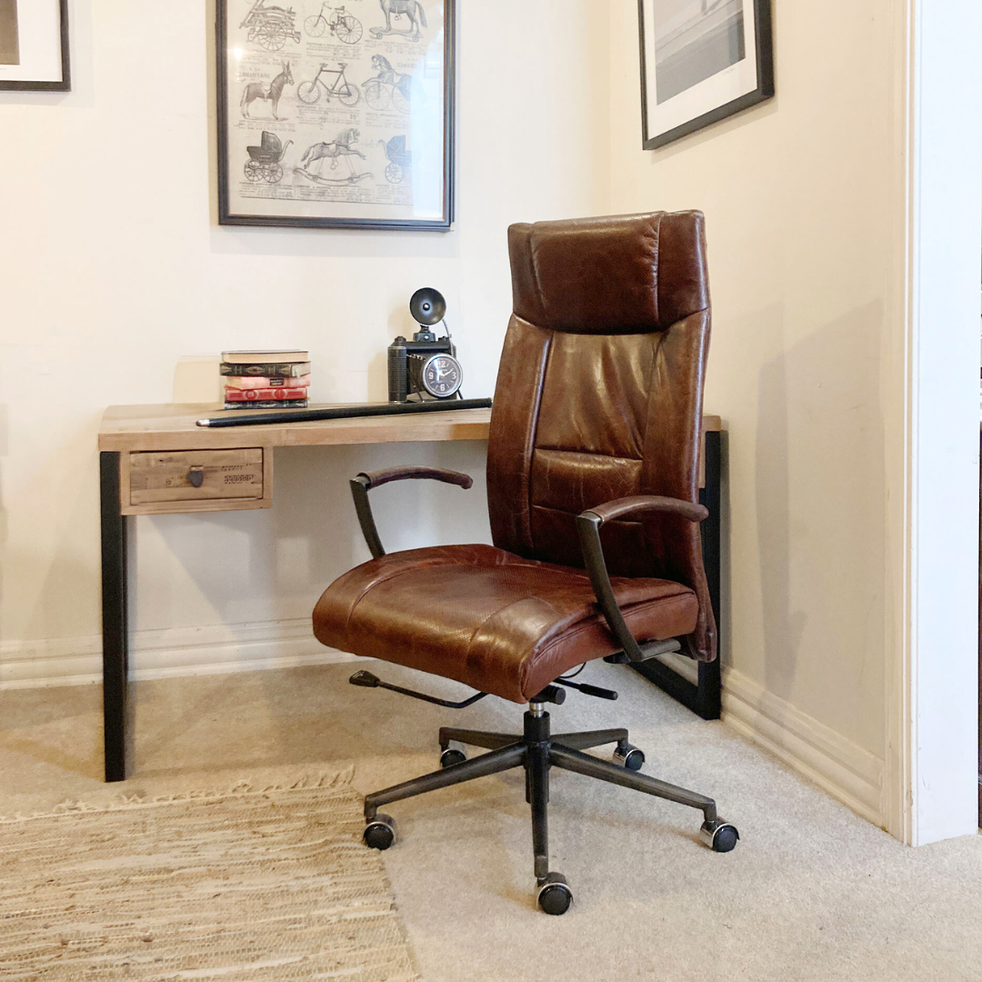 Washington High Back Leather Recliner Office Chair | Urbano Interiors