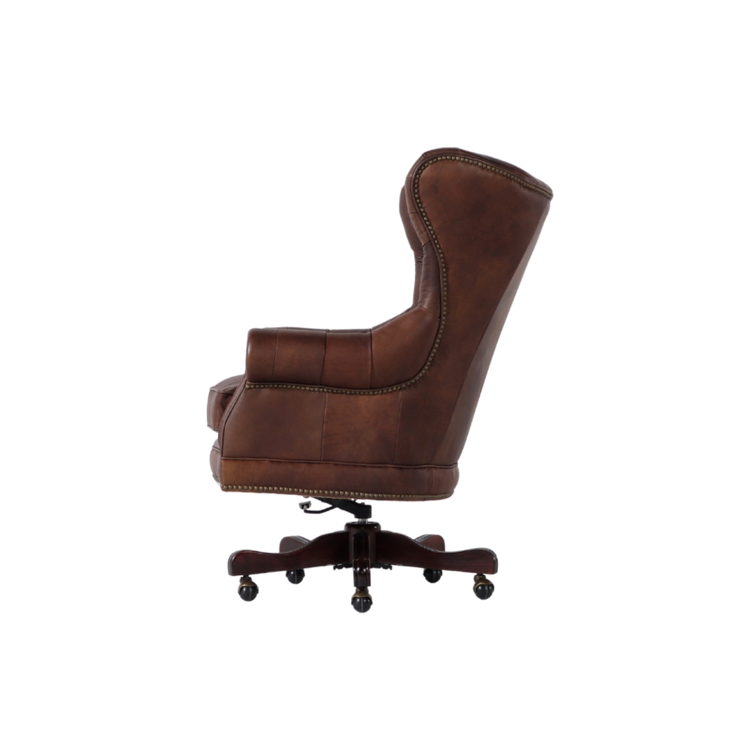 Franklin Leather Office Wing Chair Mocha | Urbano Interiors