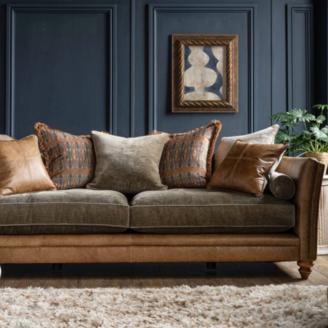 Leather Or Fabric Sofa