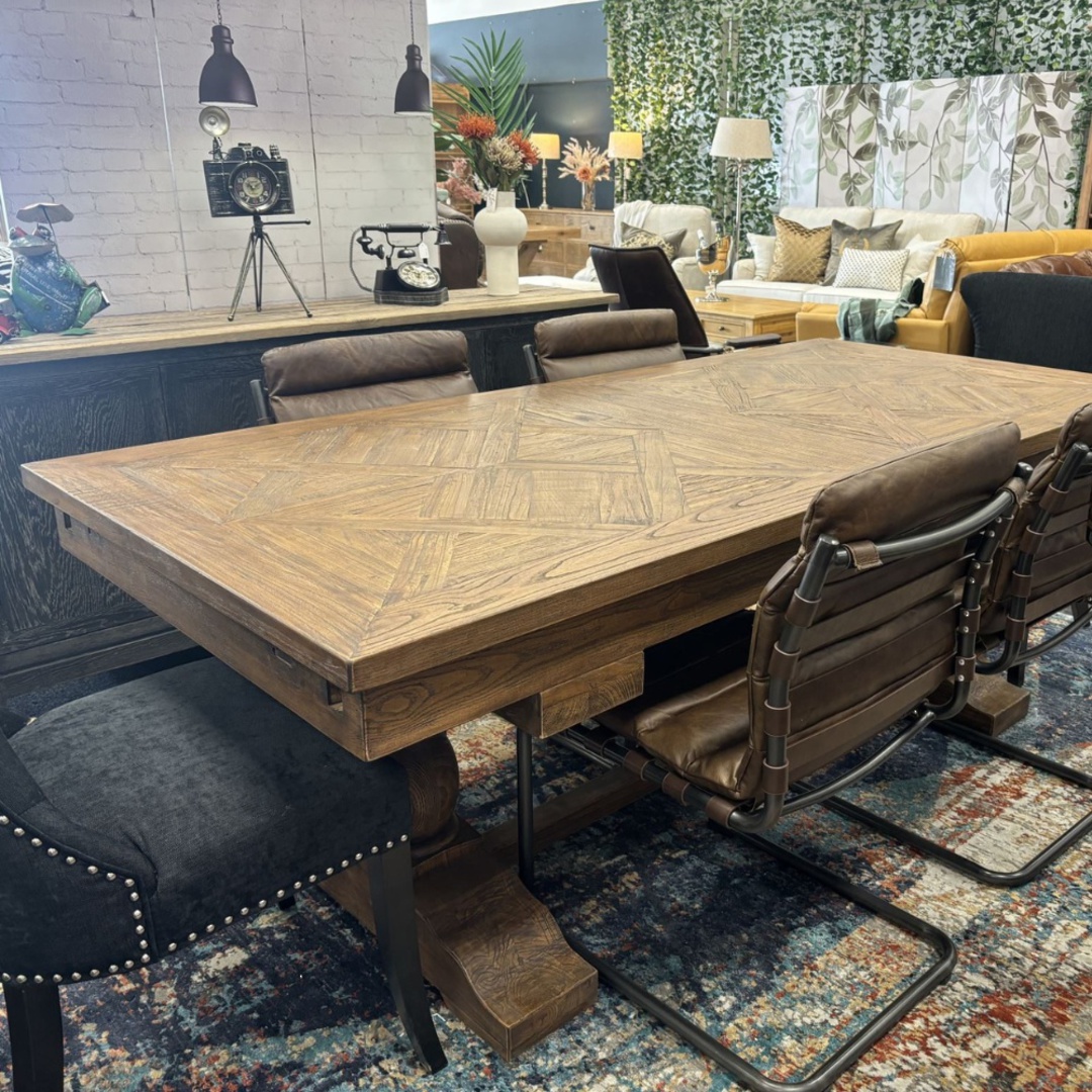 Butterfly Old Elm Extension Dining Table | Urbano Interiors