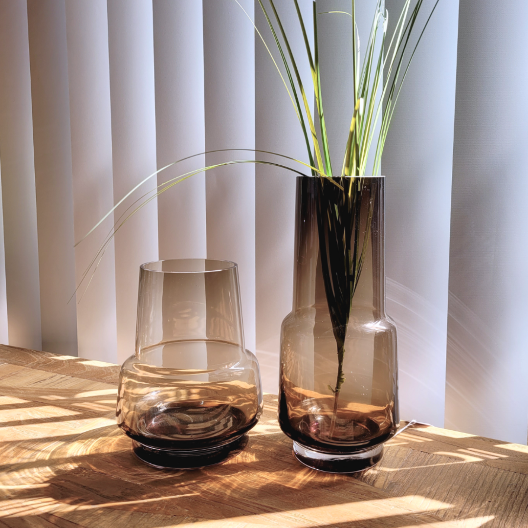 Susie Tall Neck Glass Vase 28cm | Urbano Interiors
