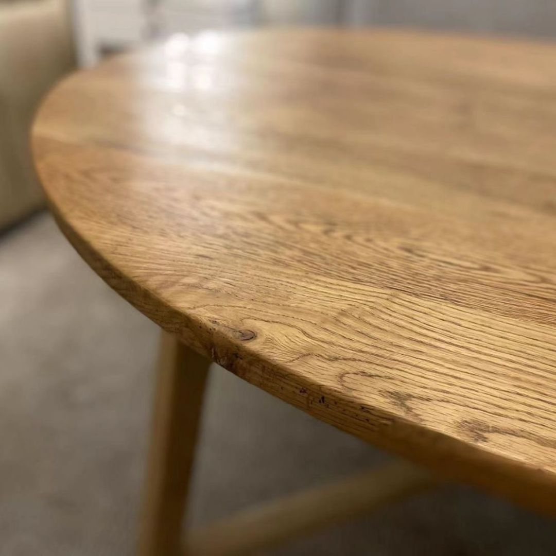 Round Dining Table Antique Oak 140cm | Urbano Interiors