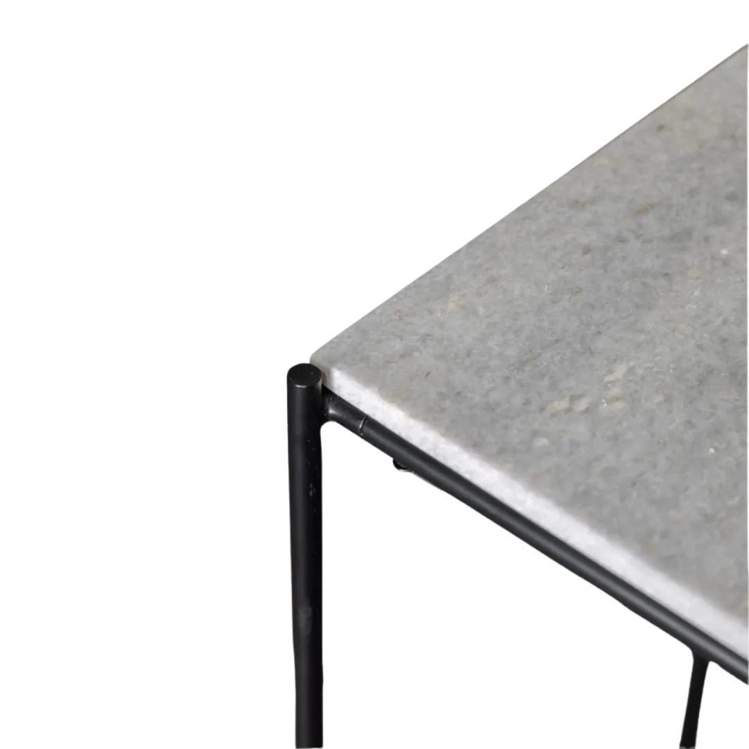 Calypso Cross Bar Iron and Marble Console | Urbano Interiors