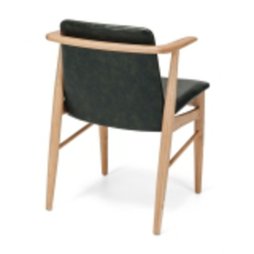 Flores Dining Chair Vintage Green PU | Urbano Interiors
