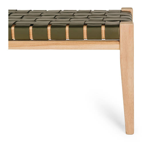 Indo Woven Bench 150 Olive | Urbano Interiors